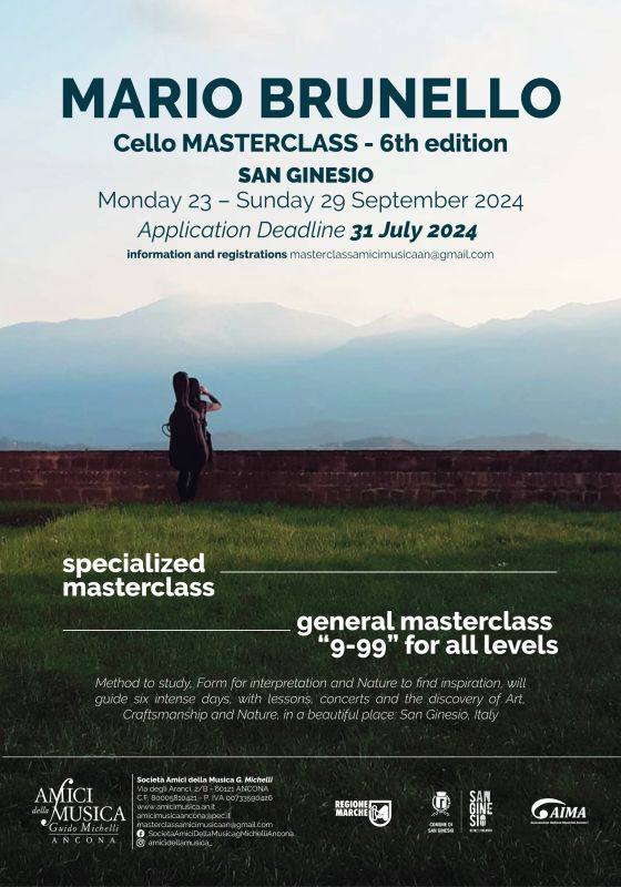 Course: Mario Brunello Masterclass di Violoncello